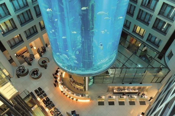 Inilah Akuarium Silinder Paling Besar Sedunia