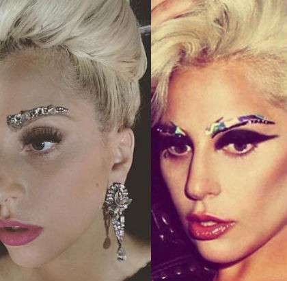 6 Bentuk Alis Aneh Lady Gaga, Bergaya Punk Hingga Bertabur Kristal