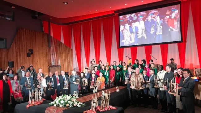 FOTO: Angklung Bergema Perdana di Markas PBB di New York - Foto 4
