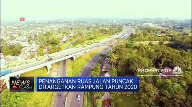 Ruas Jalan Puncak Ditargetkan Rampung 2020