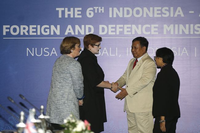 Duet Prabowo-Retno Temui Menhan-Menlu Australia, Ada Apa? Duet Prabowo-Retno Temui Menhan-Menlu Australia, Ada Apa?