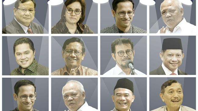 10 Menteri Terbaik Jokowi, Dari Prabowo Hingga Nadiem Makarim