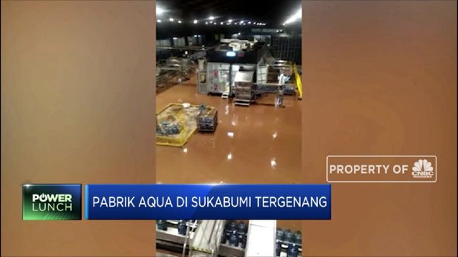 Pabrik Aqua di Sukabumi Tergenang Pabrik Aqua di Sukabumi Tergenang