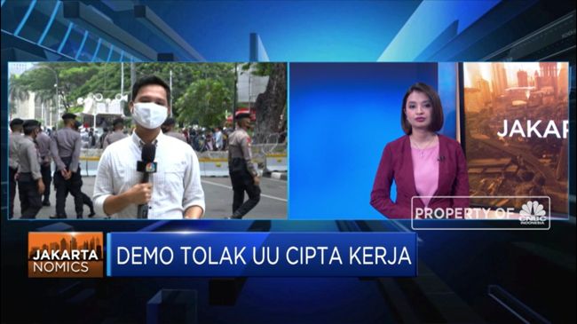 3 Ormas Gelar Unjuk Rasa Tolak UU Ciptaker di Depan Istana 3 Ormas Gelar Unjuk Rasa Tolak UU Ciptaker di Depan Istana