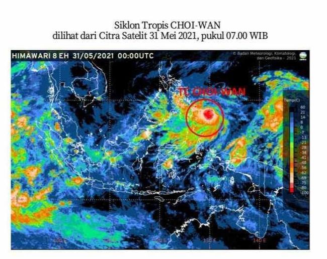 Waspada! Siklon Tropis Choi-Wan Berpotensi Hantam Wilayah RI