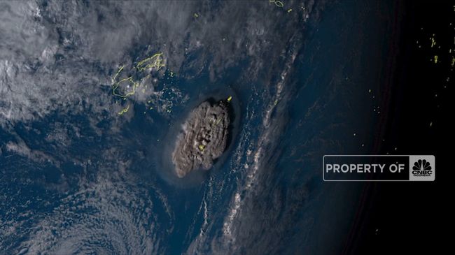 Ngeri! Begini Penampakan Letusan Dahsyat Gunung di Tonga