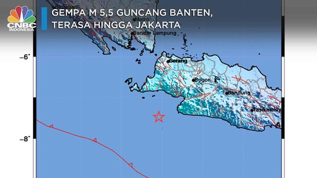 Gempa M 5,5 Guncang Banten, Terasa Hingga Jakarta