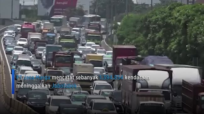 Jasa Marga: 1,3 juta Kendaraan 'Cabut' Tinggalkan Jabotabek