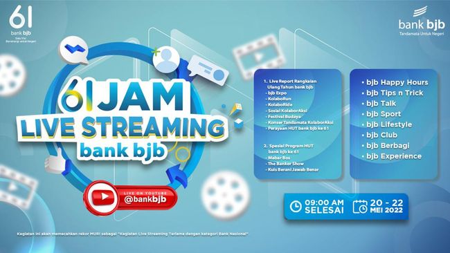 Bank bjb Siap Pecahkan Rekor, Live Streaming 61 Jam Non Stop