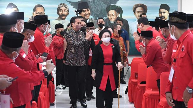 Gaya Jokowi Megawati Hingga Ganjar Saat Rakernas Pdip 2022