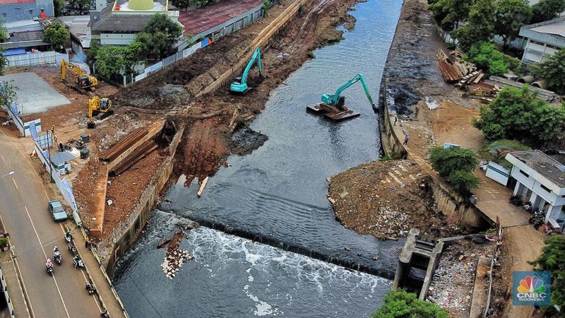 Penampakan Normalisasi Ciliwung Sampai Jokowi Turun Tangan