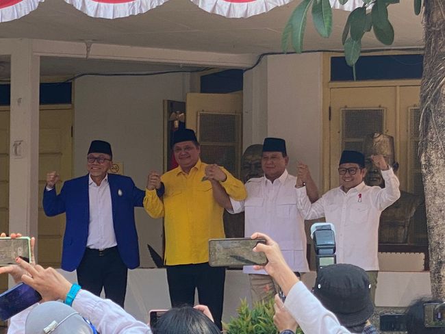 Sah! Golkar, PAN & PKB Dukung Prabowo di Pilpres 2024
