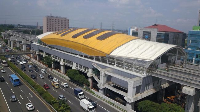Penampakan 'Keong Raksasa' Stasiun LRT yang Senin Operasi! - Foto 3
