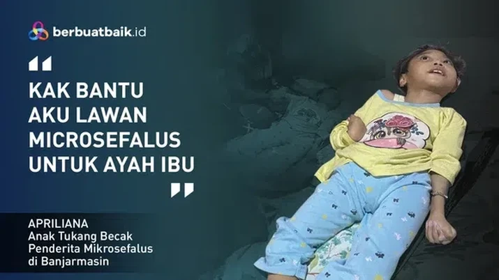 Lemah tak Berdaya Hidup Anak Tukang Becak Alami Mikrosefalus