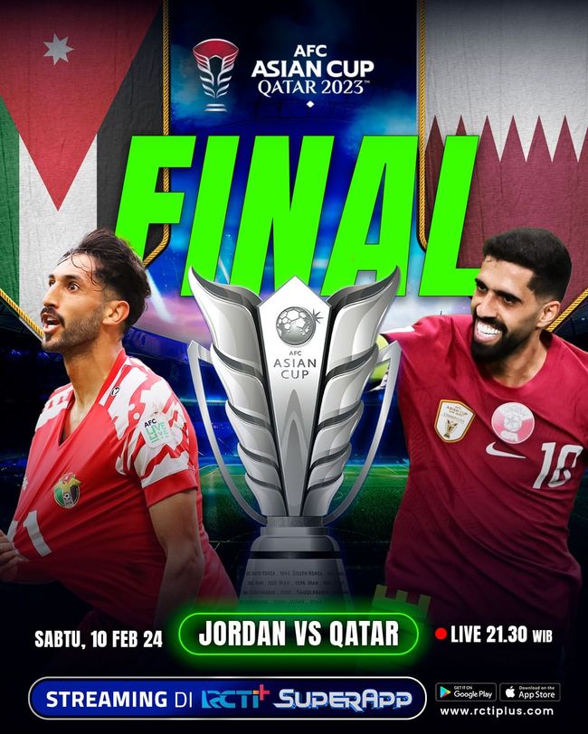 Jadwal dan Link Yordania vs Qatar di Final Piala Asia 2023