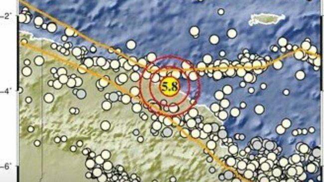 Breaking News: Gempa Bumi Lagi, Guncang Papua Magnitudo 5,8 Breaking News: Gempa Bumi Lagi, Guncang Papua Magnitudo 5,8