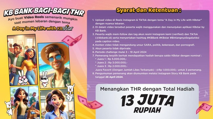 KB Bank Bagi-bagi THR Lewat Kompetisi Video di Media Sosial