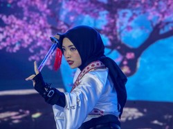 Potret Kemeriahan Emeron Hijab Hunt 2023, Pendukung Finalis Bawa Banner ...
